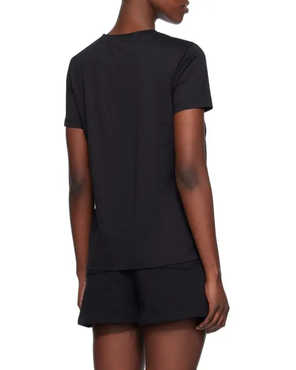 Balmain Logo Printed Crewneck T-shirt - Black