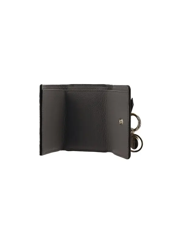 Chloé Alphabet Tri-fold Compact Wallet - Black