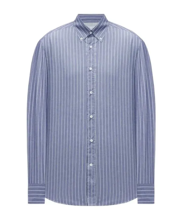 Brunello Cucinelli Long-sleeved Shirt - Blue