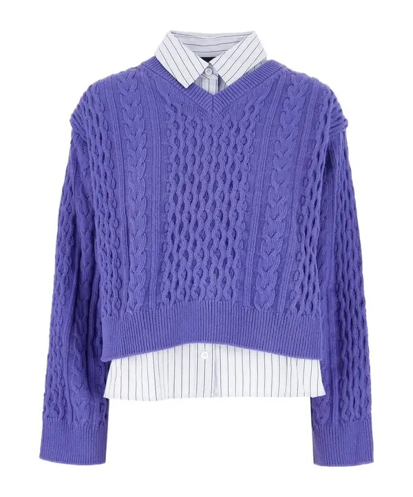 JUUN.J Layered Cable Knit Sweater