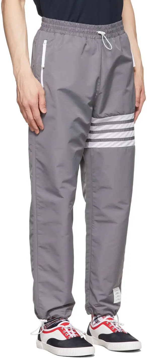 Thom Browne 4-bar Stripe Track Pants - Medium Gray