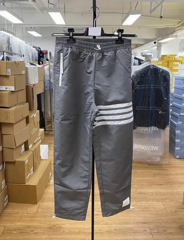 Thom Browne 4-bar Stripe Track Pants - Medium Gray