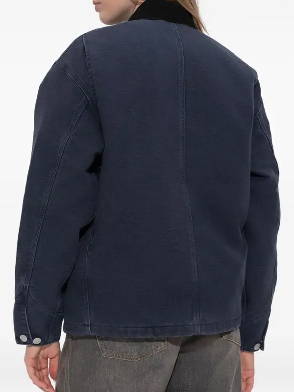 Carhartt Work In Progress Corduroy-collar Organic-cotton Coat