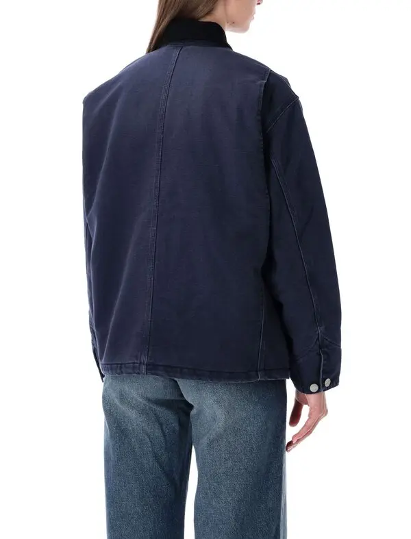 Carhartt Work In Progress Corduroy-collar Organic-cotton Coat