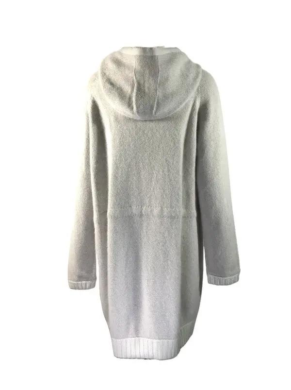 Max Mara Hooded Long-sleeved Knitted Cardigan