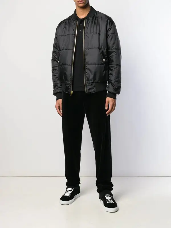Versace Leopard Print Bomber Jacket - Brown