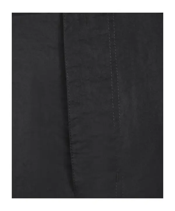 LEMAIRE Straight Tailored Pants With Pleated Texture - Black