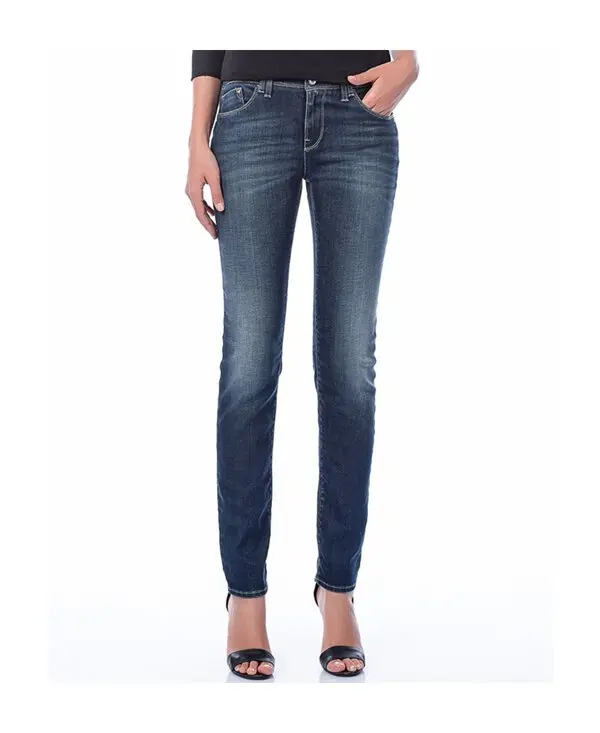 Emporio Armani Logo Slim Fit Jeans - Blue