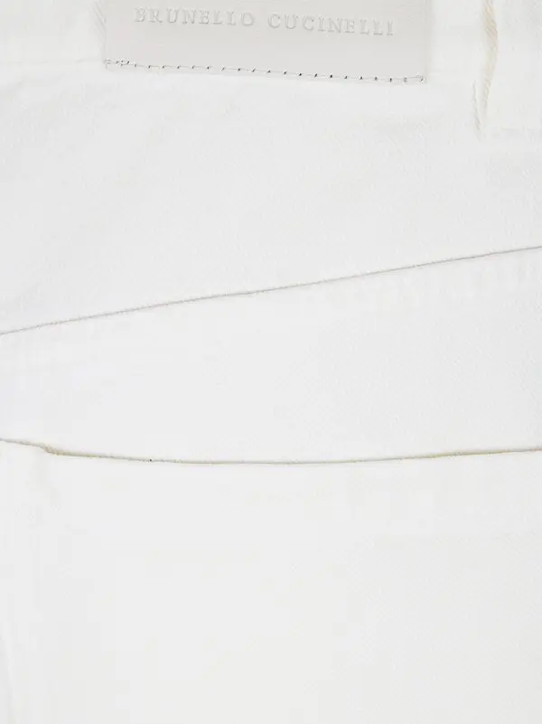 Brunello Cucinelli Logo Patch Wide-leg Trousers