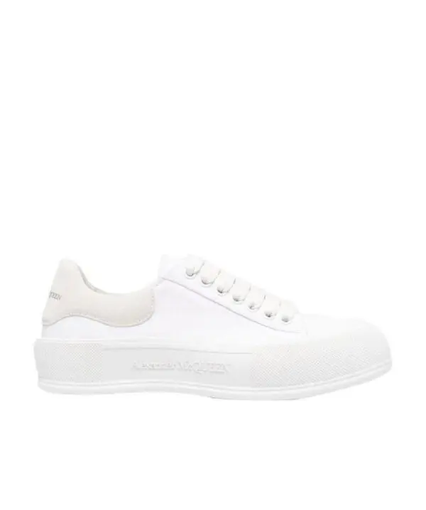 Alexander McQueen Deck Plimsoll Lace-up Sneakers - White
