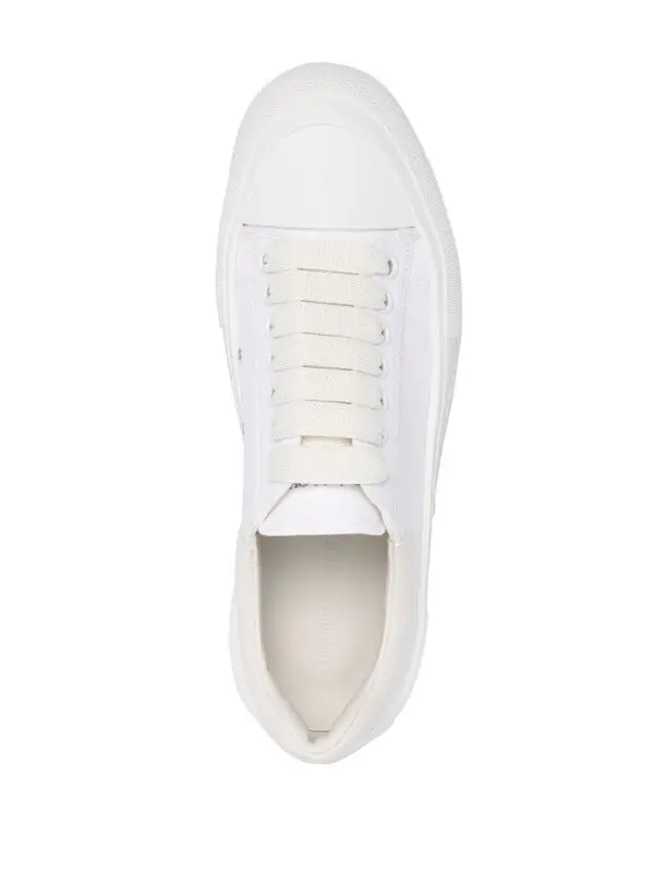 Alexander McQueen Deck Plimsoll Lace-up Sneakers - White