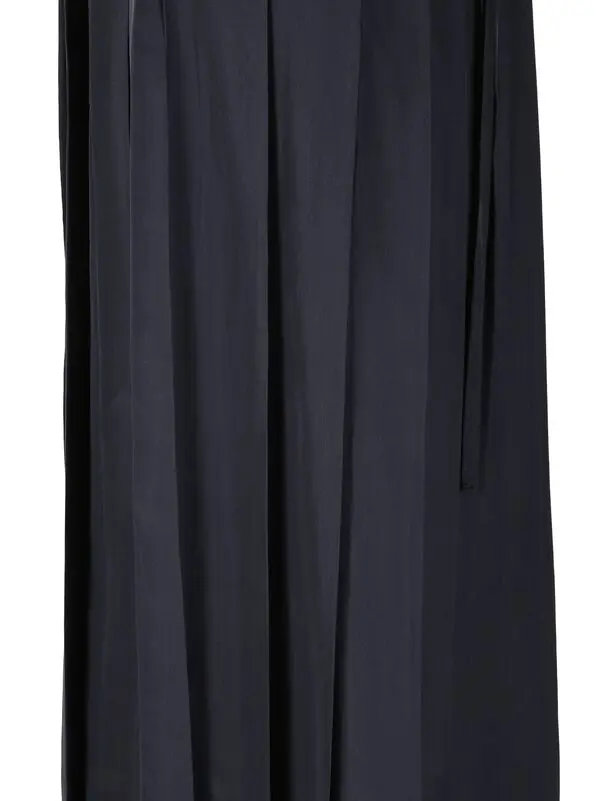 Prada Drawstring Pleated Midi Skirt - Blue