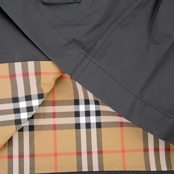 Burberry Cotton Blend Hooded Jacket - Black