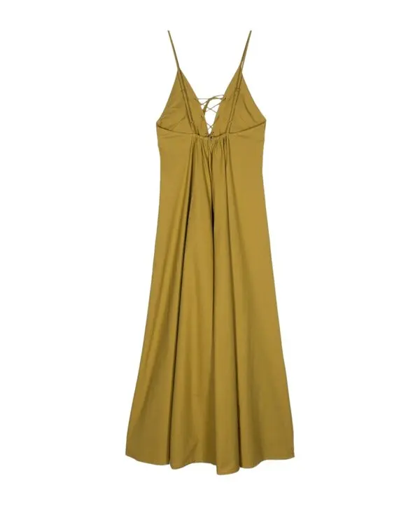 FORTE_FORTE V-neck Sleeveless Maxi Dress With Front Tie