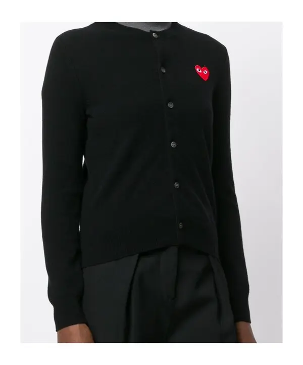 Comme Des Garçons Single-breasted Cardigan Sweater - Black