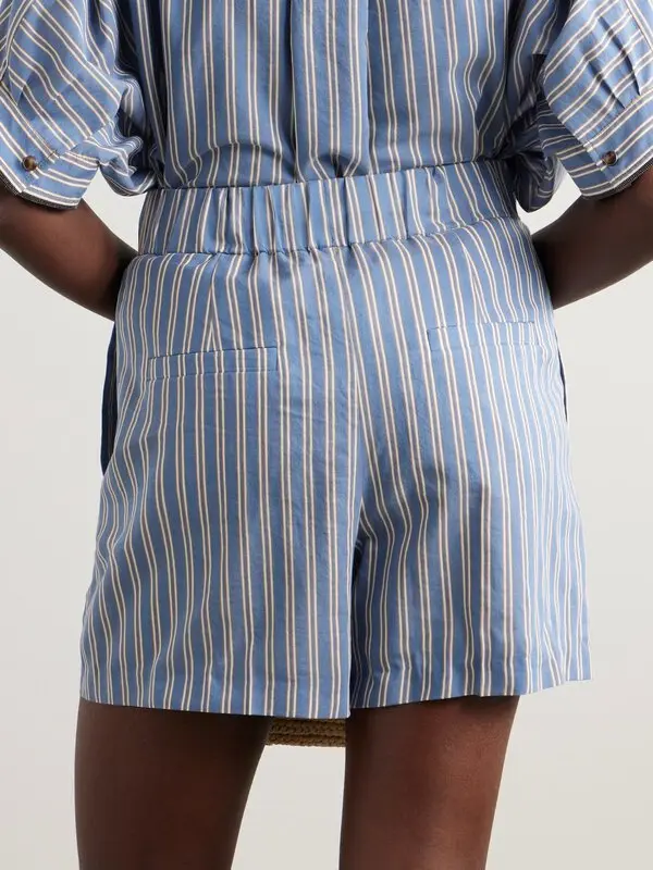 Brunello Cucinelli Striped Drawstring Shorts