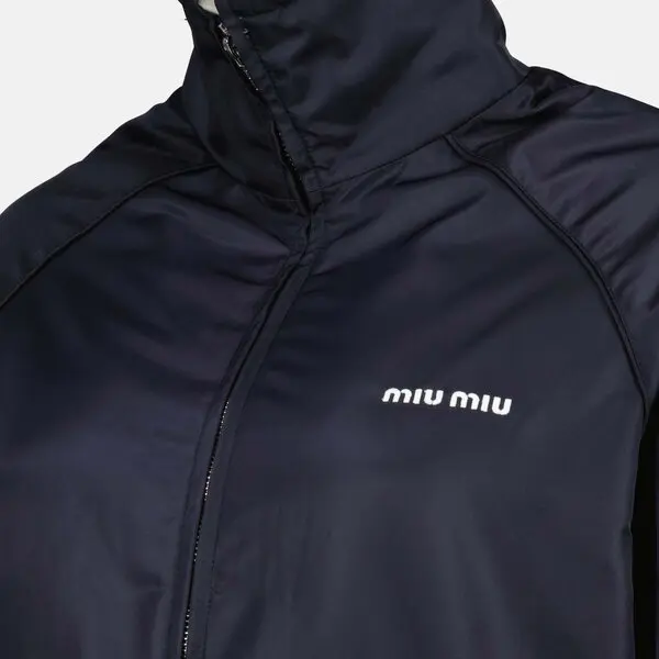 Miu Miu Reversible Bomber Jacket - Navy Blue