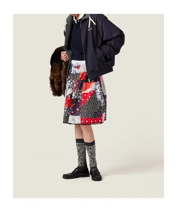 Miu Miu Reversible Bomber Jacket - Navy Blue