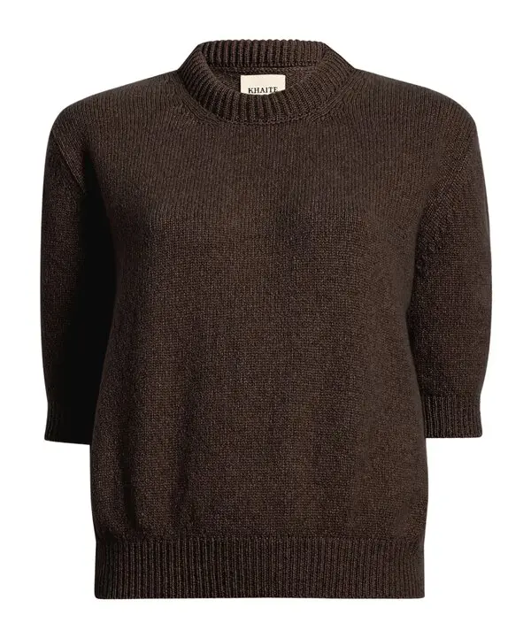 Khaite Short Sleeve Cashmere Jumper - Black