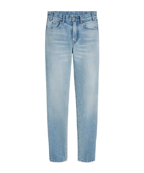 Celine Tess Jeans In Eclipse Wash Denim - Blue