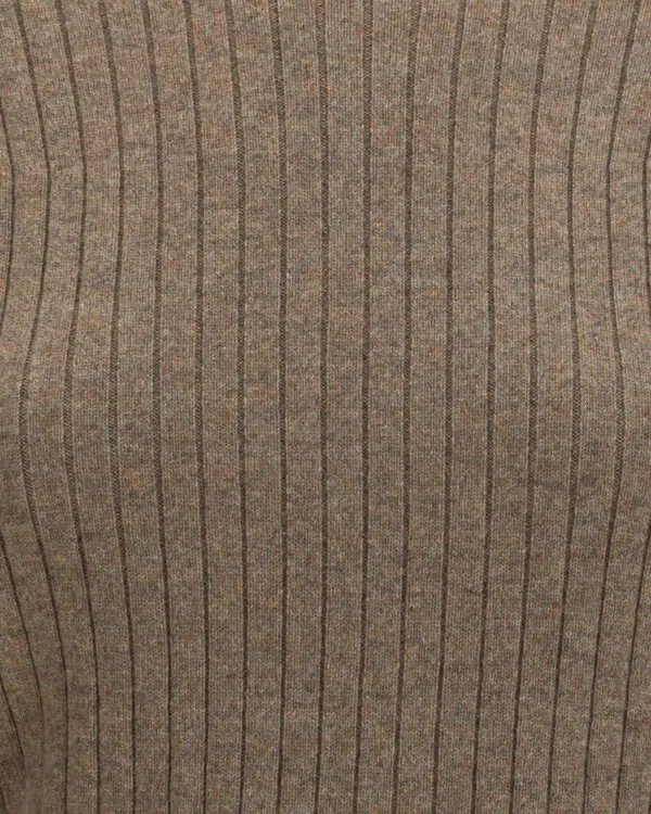 Loro Piana Ribbed Short Sleeve Sweater - Gray
