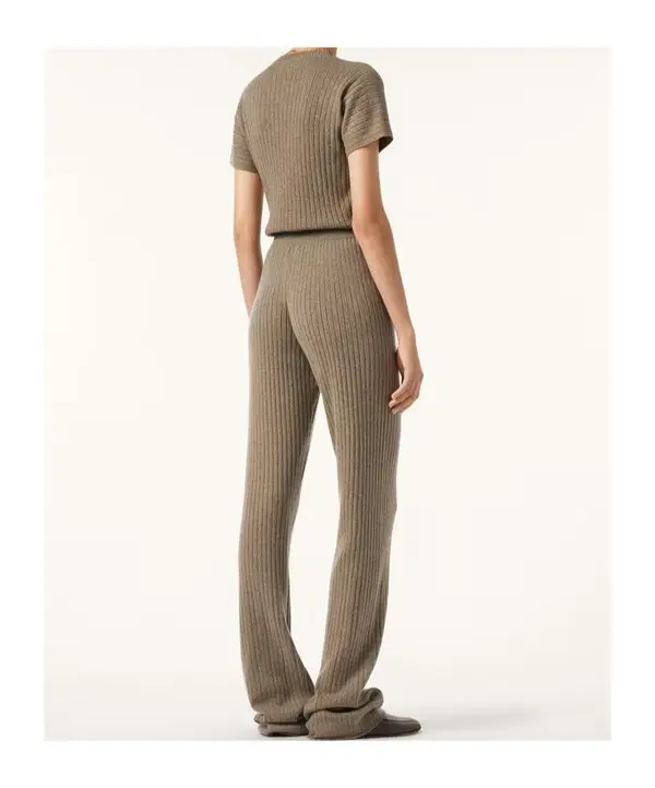Loro Piana Ribbed Short Sleeve Sweater - Gray