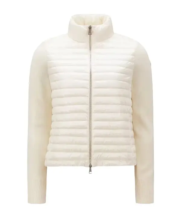 Moncler Quilted Panel Knitted Jacket