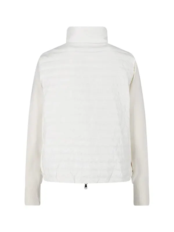 Moncler Quilted Panel Knitted Jacket