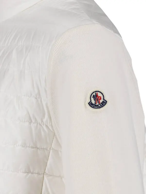 Moncler Quilted Panel Knitted Jacket