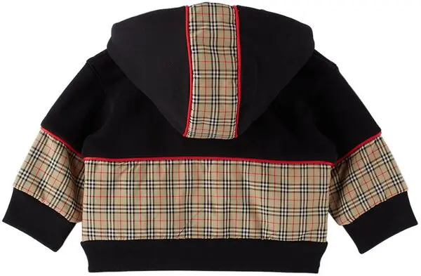 Burberry Panelled House Check Hooded Jacket