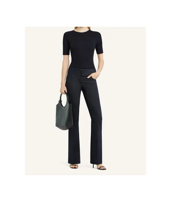 COURREGES Fine-ribbed Short Sleeve Jumper