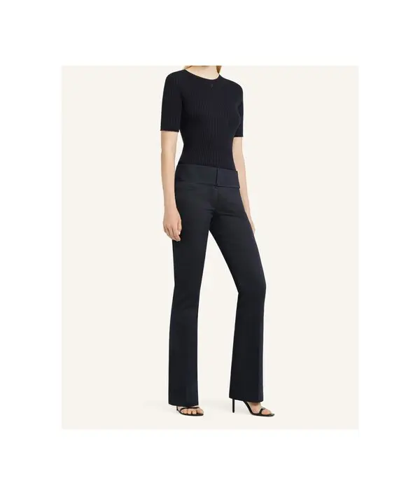 COURREGES Fine-ribbed Short Sleeve Jumper