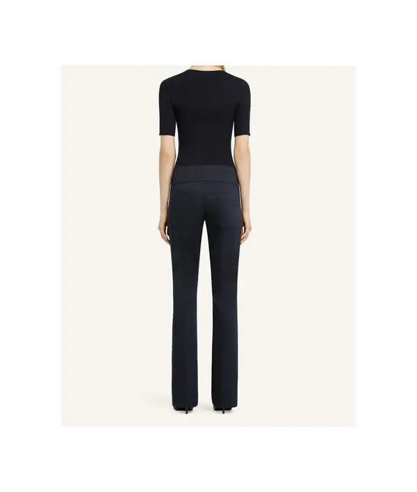 COURREGES Fine-ribbed Short Sleeve Jumper