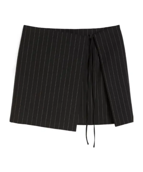 Sportmax Pinstriped Stretch Wool Mini Skirt