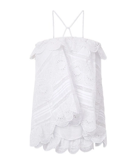Isabel Marant Étoile Prisha Floral Lace Top - White