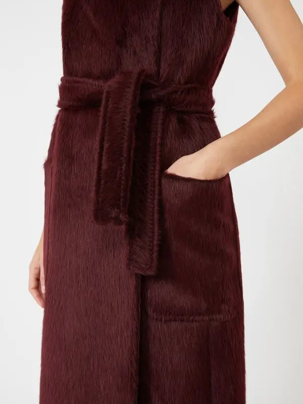 Max Mara Abbozzi Belted Coat - Cherry