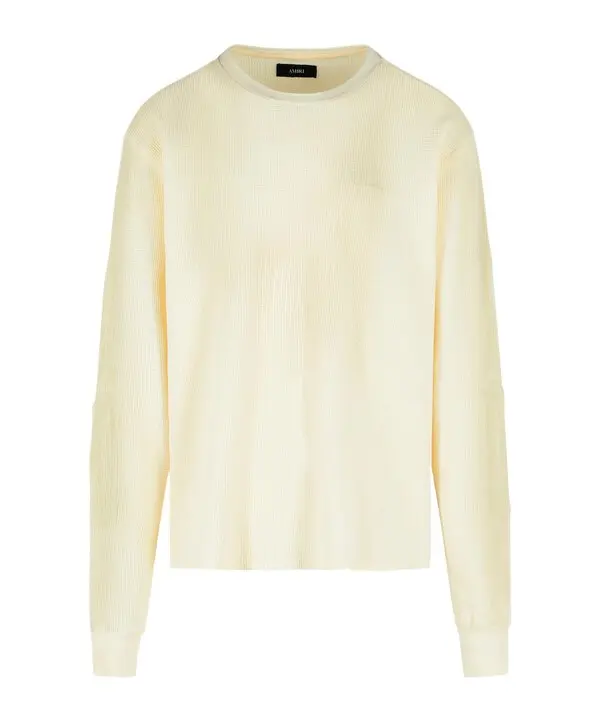 Amiri Logo Embroidered Long-sleeved T-shirt - Nude