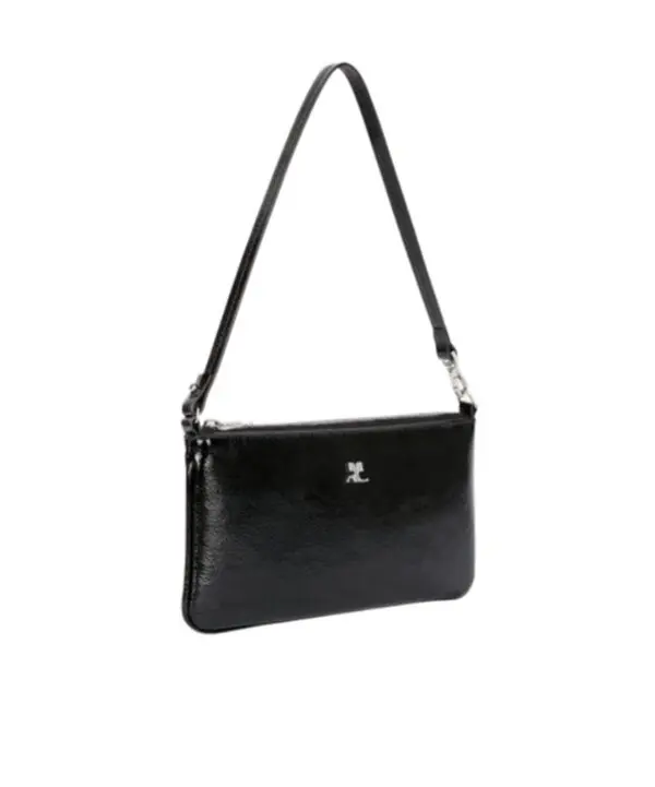 COURREGES Logo Plaque Zipped Pouch Bag