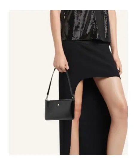 COURREGES Logo Plaque Zipped Pouch Bag