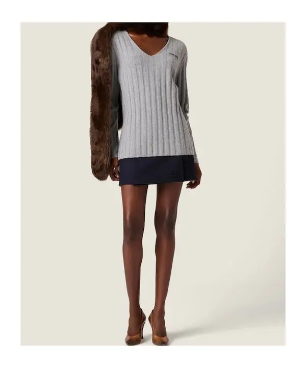 Miu Miu V-neck Knitted Jumper