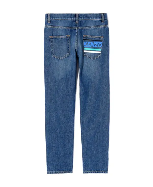 Kenzo Logo Straight Leg Jeans