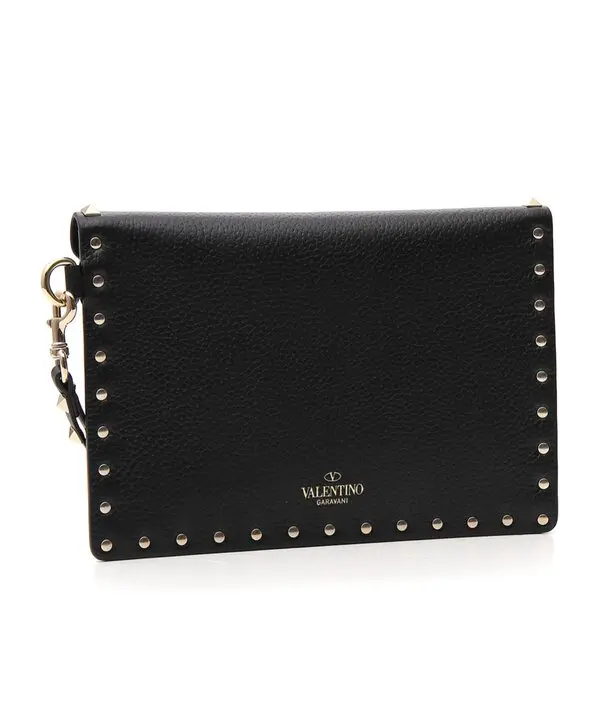 Valentino Garavani Rockstud Foldover Top Envelope Pouch