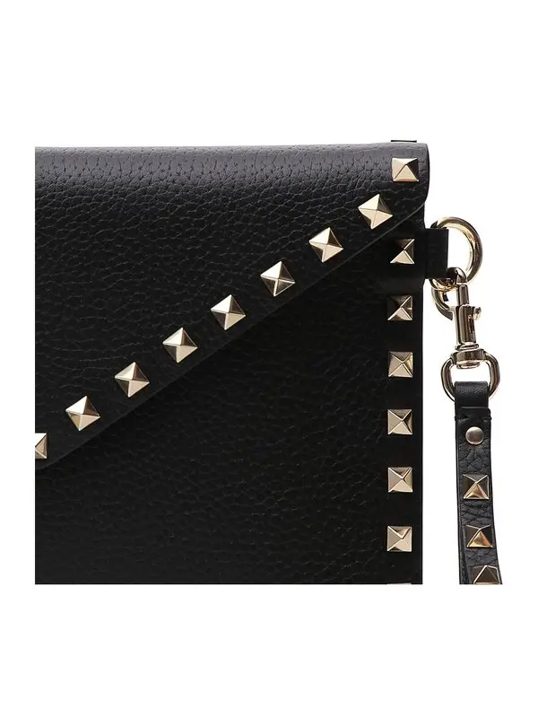 Valentino Garavani Rockstud Foldover Top Envelope Pouch