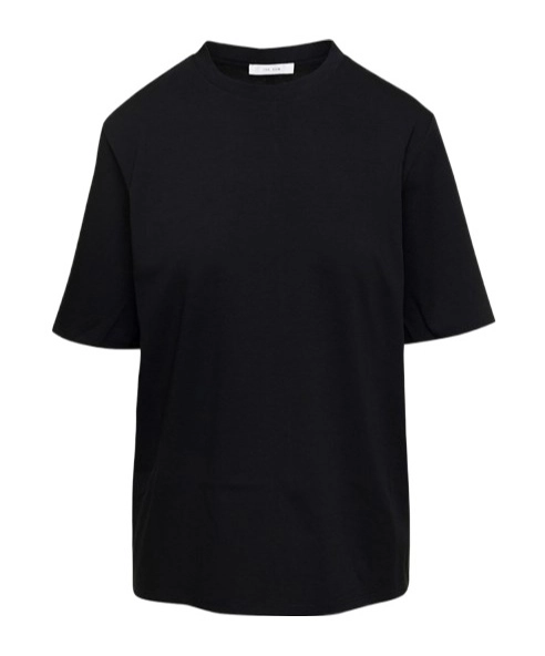 THE ROW Chiara Short-sleeve Boxy T-shirt - Black
