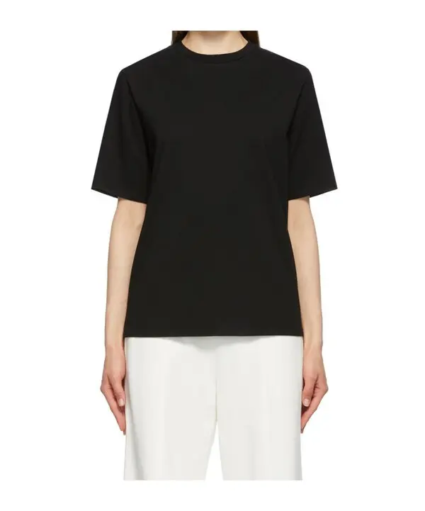 THE ROW Chiara Short-sleeve Boxy T-shirt - Black