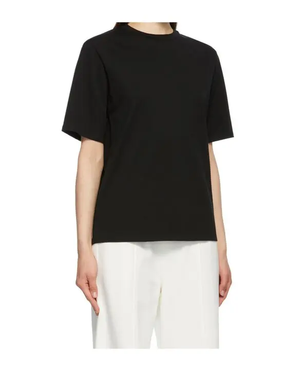 THE ROW Chiara Short-sleeve Boxy T-shirt - Black