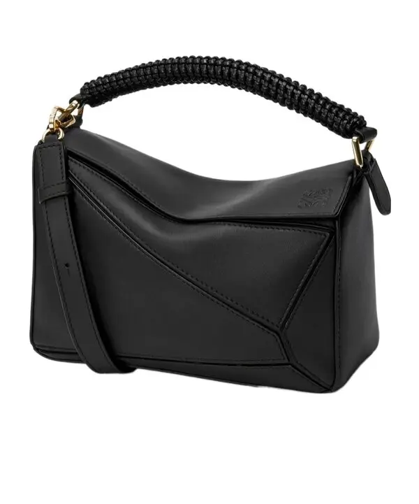 Loewe Small Puzzle Bag With Woven Handle