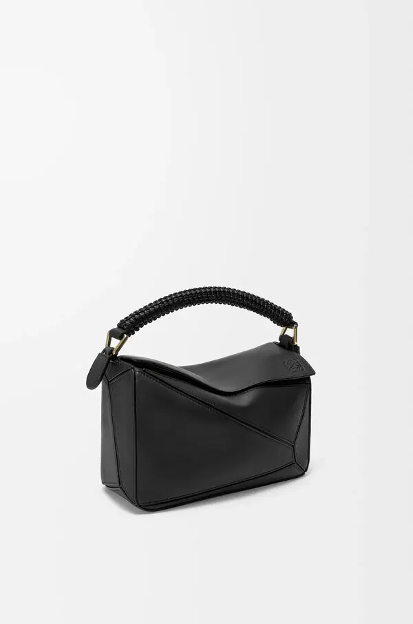 Loewe Small Puzzle Bag With Woven Handle