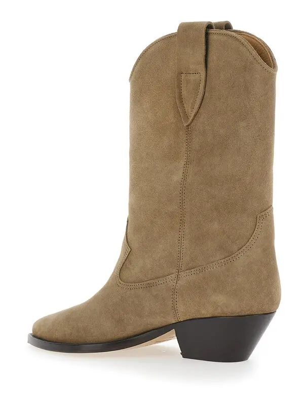 Isabel Marant Étoile Duerto Pointed-toe Cowboy Boots - Taupe