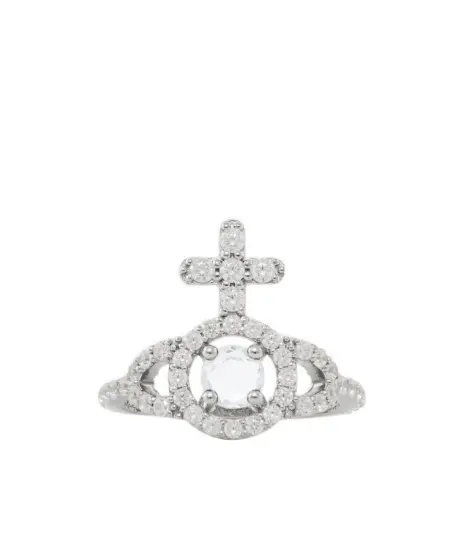 VIVIENNE WESTWOOD Olympia Embellished Ring - White
